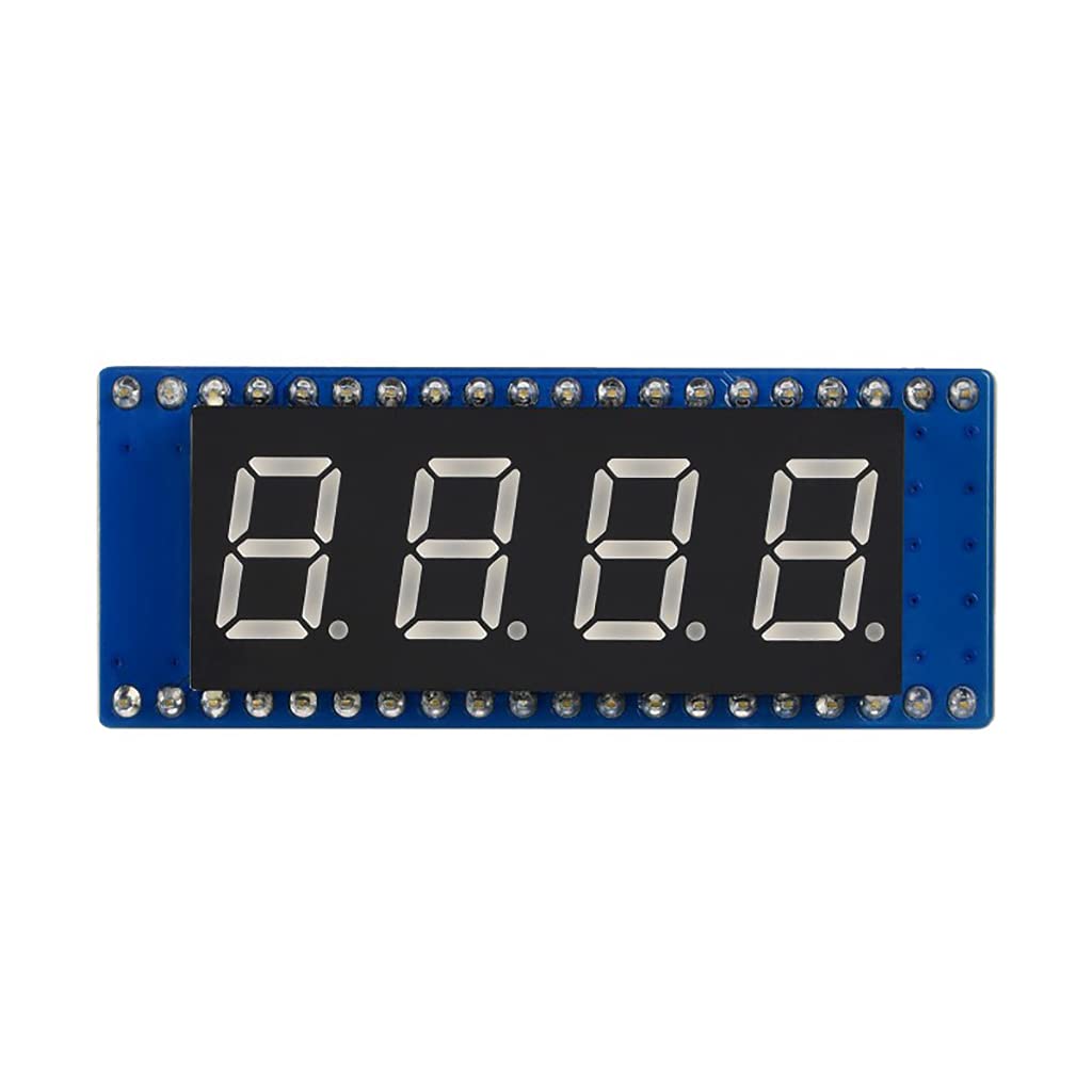 Coolwell 4-digit 8-segment Display Module for Raspberry Pi Pico Series, Quad Alphanumeric Display Based on 74HC595 Driver SPI-compatible Direct Connect