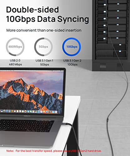 USB C Extension Cable 2M/6.6FT, JSAUX USB C 3.2 Extender Cord Male to Female Support PD ππ¬π¬π/5A Fast Charging, 10Gbps Sync Transfer Compatible with Steam Deck, USB C Hub, MacBook/iPad Pro, Magsafe