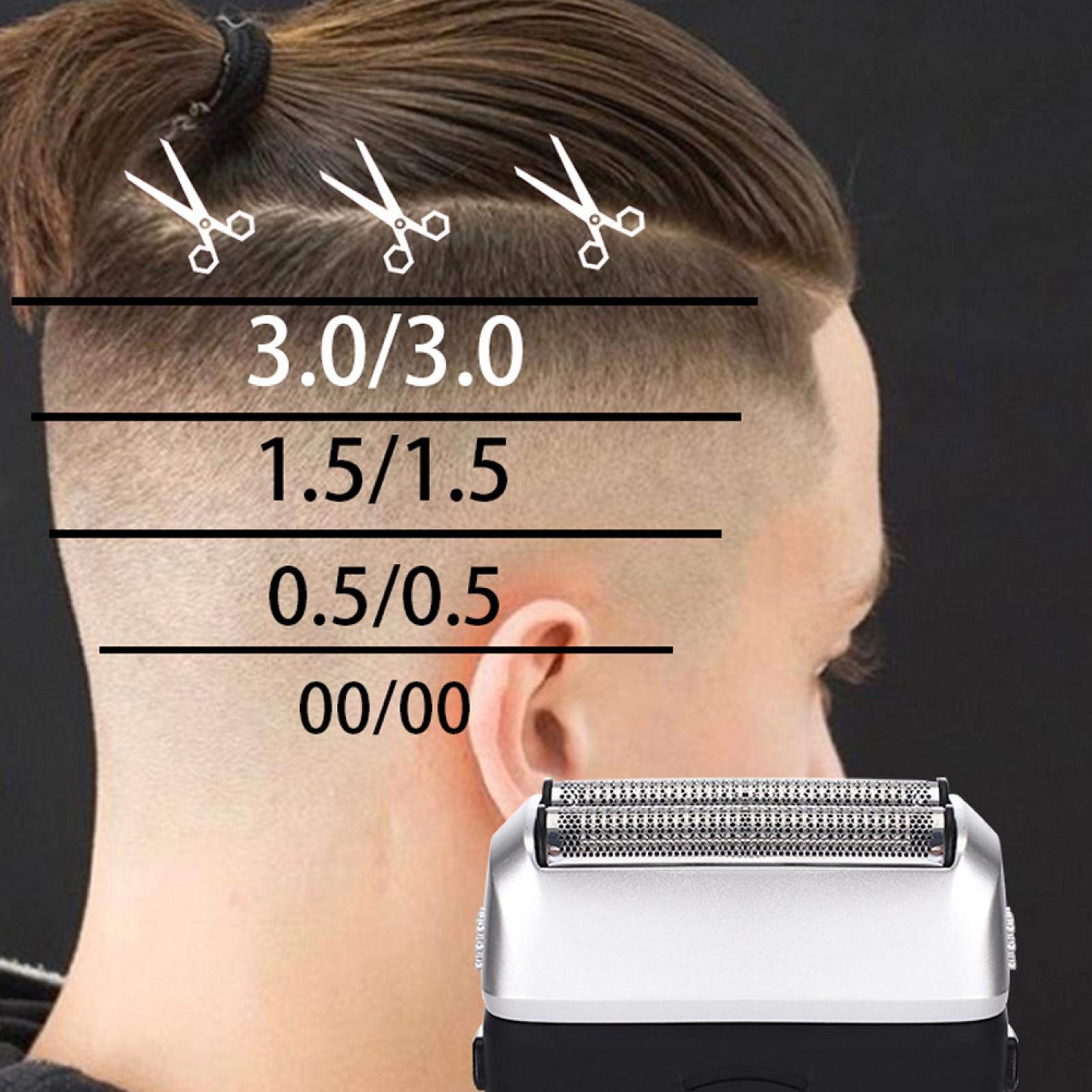 Electric Foil Shavers for Men, Mens Beard Shaver Lithium Electric Men's Multifunctional 2 in 1 Foil Trimmer Shaving Machine Clippers for Hair Cutting