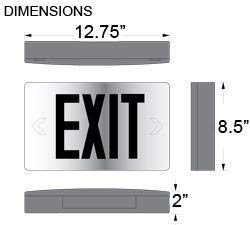 Aluminum Exit Sign with Green Letters