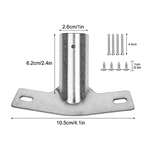 Broom Handle Bracket,Embedded Handle Bracket,Durable Metal Broom Handle Bracket,Broom Bracket for 20-26mm Wooden Handle (5PCS)