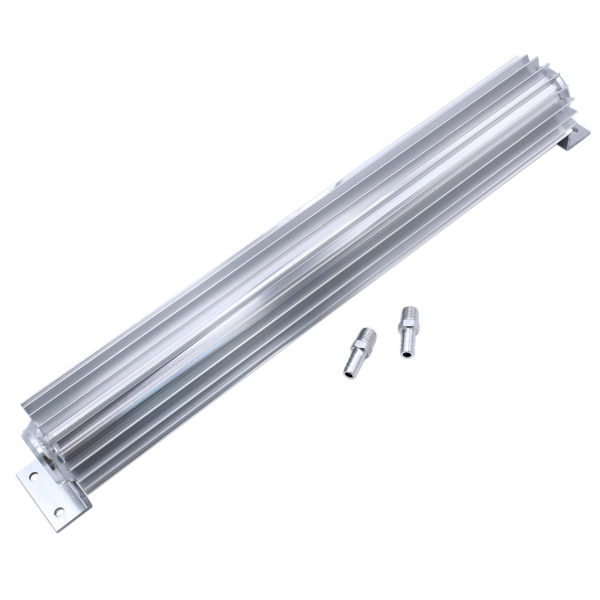 18" Finned Aluminum Double Pass Transmission Trans Cooler - Dual Line Universal