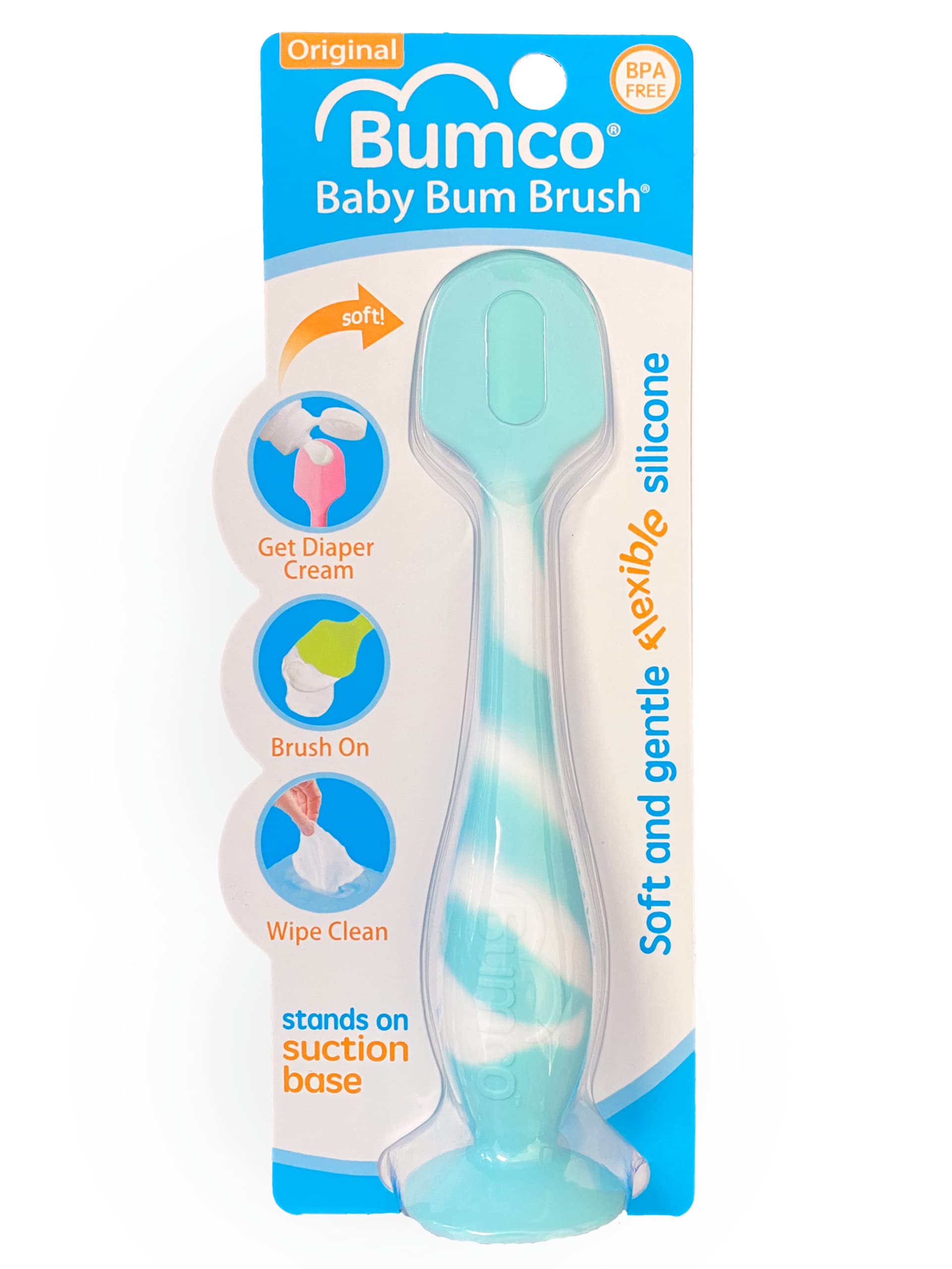 Bumco Diaper Cream Spatula - BPA-Free Diaper Bag Essentials, Soft Butt Spatula Baby, Mom-Invented Butt Paste Spatula, Bumco Diaper Cream Spatula, Flexible Diaper Cream Applicator, Bumco Baby Bum Brush