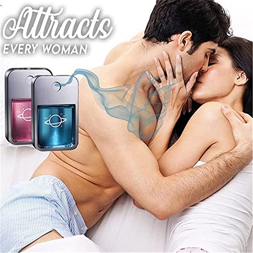 2PCS Homme Dawning Eternity Cologne, Chemistry Infinity Galaxy Cologne Pour Homme, Flirty Aroma Lusting Perfume, Portable Men's Perfume Lasting Light Fragrance Perfume (Blue and Pink)
