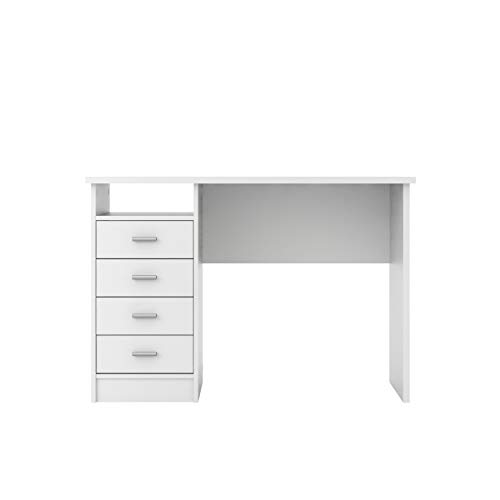 Tvilum Desk with 4 Drawers, White