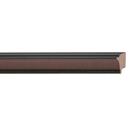 28x37 Brown Real Wood Picture Frame Width 1.25 Inches | Interior Frame Depth 0.5 Inches | Garrin Brown Traditional Photo Frame Complete with UV Acrylic, Foam Board Backing & Hanging Hardware