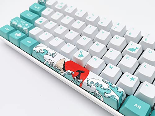 Custom keycaps 60 Percent Doubleshot PBT Keycaps Set OEM Profile for Cherry MX Switches Gaming Mechanical Keyboard,gk61,rk61,Ducky one 2 Mini keycaps (not Include Keyboard)