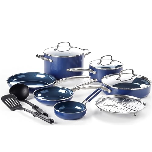 12-Piece Ceramic Nonstick Pots And Pans Cookware Set, Dishwasher Safe Cooking Pot Set Kitchen Pink Pots And Pans Set Kitchen Kitchenware Cooking Pots & Pans Kits (Color : C)