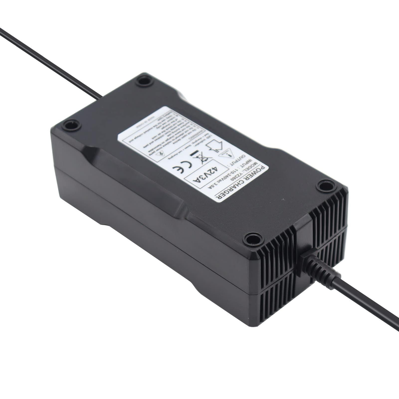 Eseegoo 42V 3A Power Charger Adapter for 36V Lithium Battery 10 Series 10S Lithium Battery Pack, Li-ion Battery Charger DC 5.5 * 2.1 with a 5.5 * 2.5mm Tip