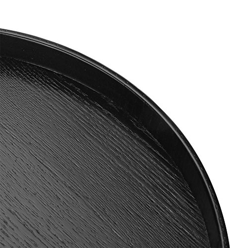 Roadiress Round Shape Solid Wood Tea Coffee Snack Food Meals Serving Tray Plate Restaurant Trays Serving Tray(21cm)