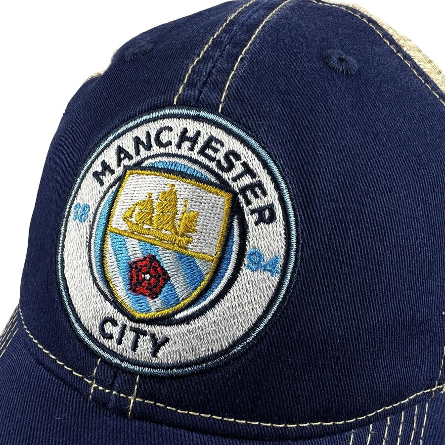 1863FC Manchester City Vintage Trucker Hat City - Sky Blue