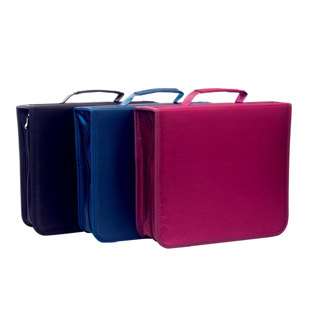 256 Capacity CD/DVD case Wallet, Storage,Holder,Booklet by Rekukos(Rose)
