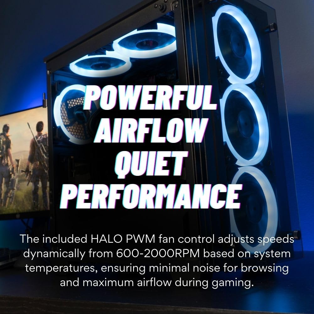 Empowered PC Stratos Micro Gaming Desktop - RTX 4060, Intel 20 Core i7-14700KF (~ i9-13900K), 32GB DDR5 RAM, 512GB NVMe SSD + 2TB HDD, WiFi, Windows 11H - Liquid Cooled RGB Gamer Computer