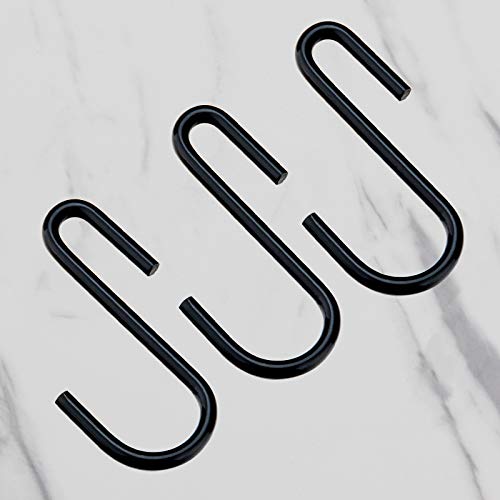 BAYEAR S-Shaped Hook, Metal Hook, Coffee Cup Hook, Suitable for Kitchen, Closet, Bathroom, Office, Flower Basket, Garden Plants or Outdoor Activities. 10 Pieces