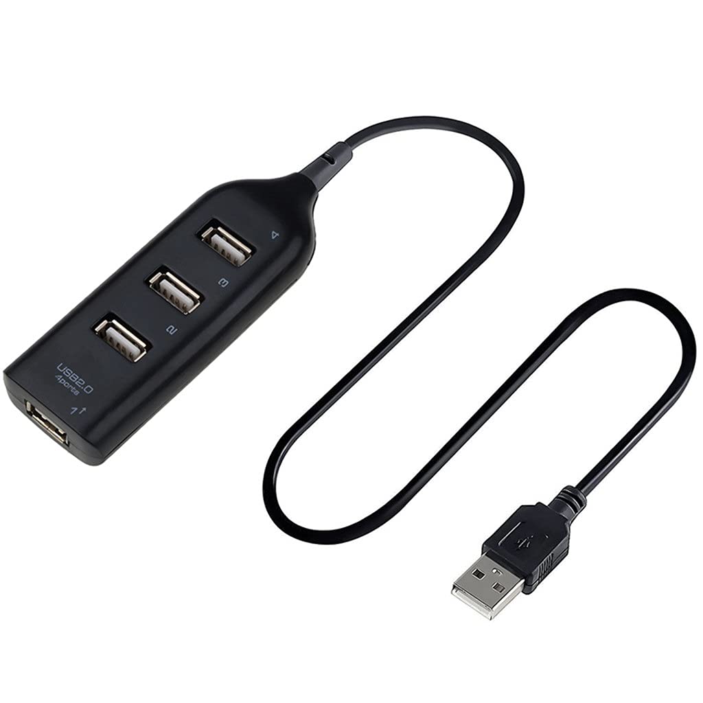 CUJUX Hi-Speed Hub Adapter USB Hub Mini USB 2.0 4-Port Splitter for PC Laptop Notebook Receiver Computer Peripherals Accessories (Color : White)