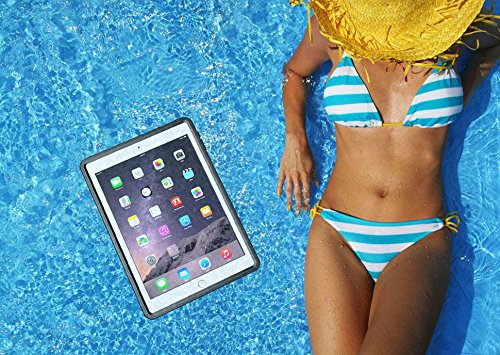 AICase iPad Pro 9.7/iPad Air 2 2014 IP68 Waterproof, 360 Degree All Round Protective Ultra SlimDust/Snow Proof with Lanyard