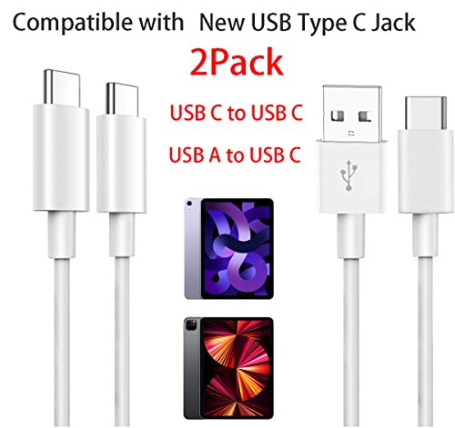 6Ft USB A to USB C Fast Charger Cable for iPad 10.9 inch (10th Gen) 2022, iPad Pro 12.9 Inch (3rd 4th 5th) Gen, 11 Inch (4th/3rd/2nd/1st) Gen, iPad Mini 6th iPad Air 4th Gen USB C to USB C Cable