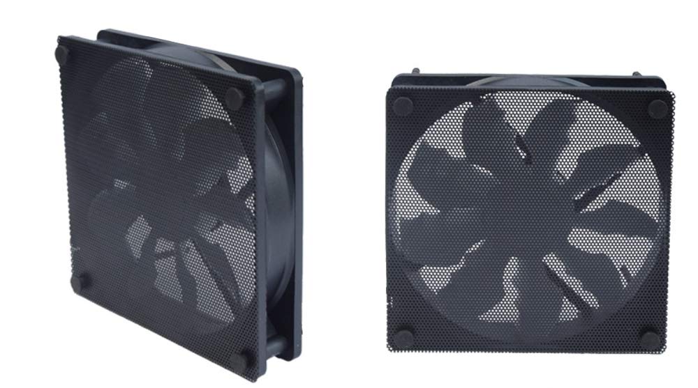 120mm Computer Fan Filter, 12cm PC Fan Dust Filter, 4.72 Inches Black PVC Dustproof Mesh Cover Guard for Computer Cooler Fan Case with M5×10 Screws - 4 Pack (120mm)