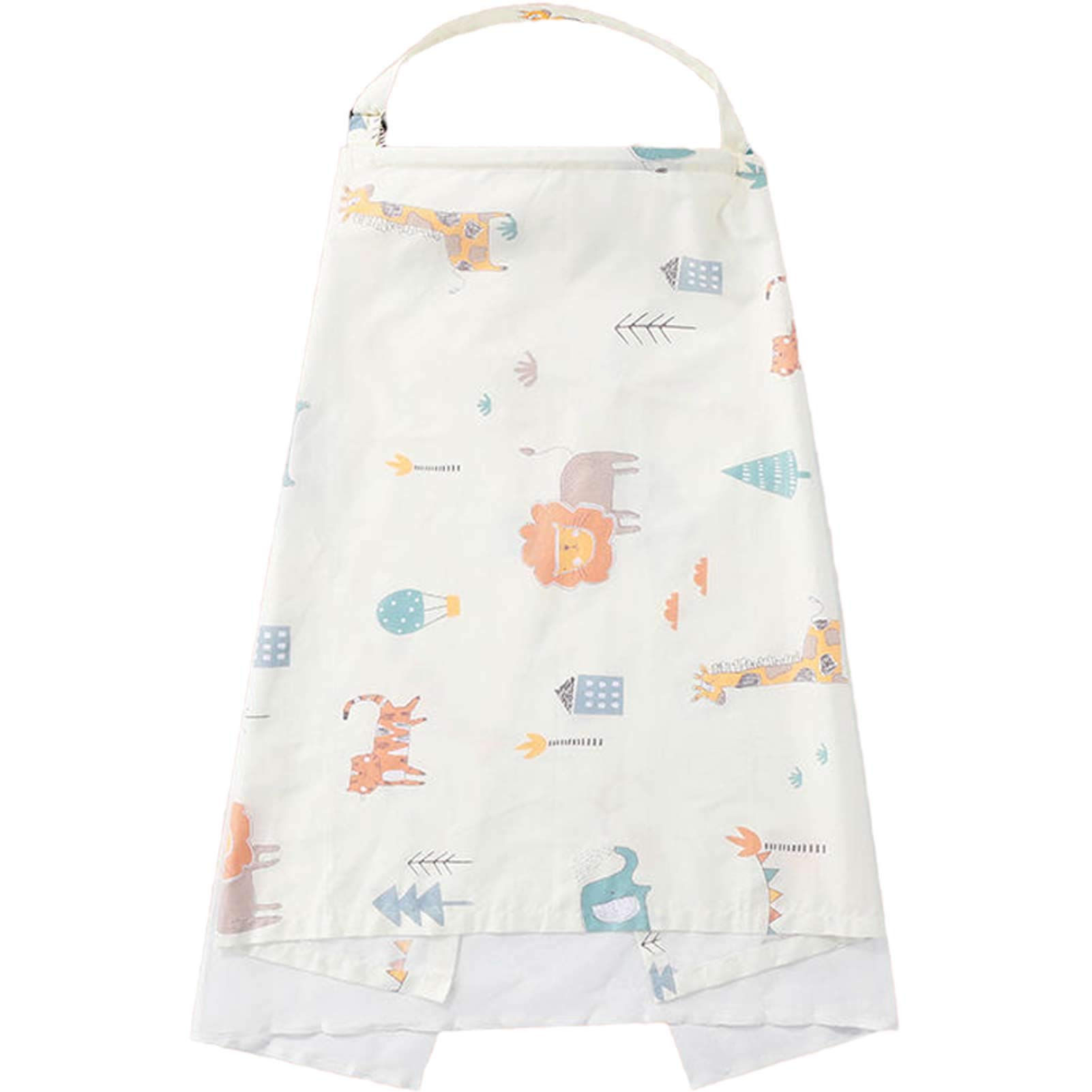 Breastfeeding Nursing Cover, Breast-Feeding Towel,Trcoveric Lightweight Breathable Cotton Privacy Feeding Cover, Nursing Apron for Breastfeeding - Full Coverage, Adjustable Strap (White)