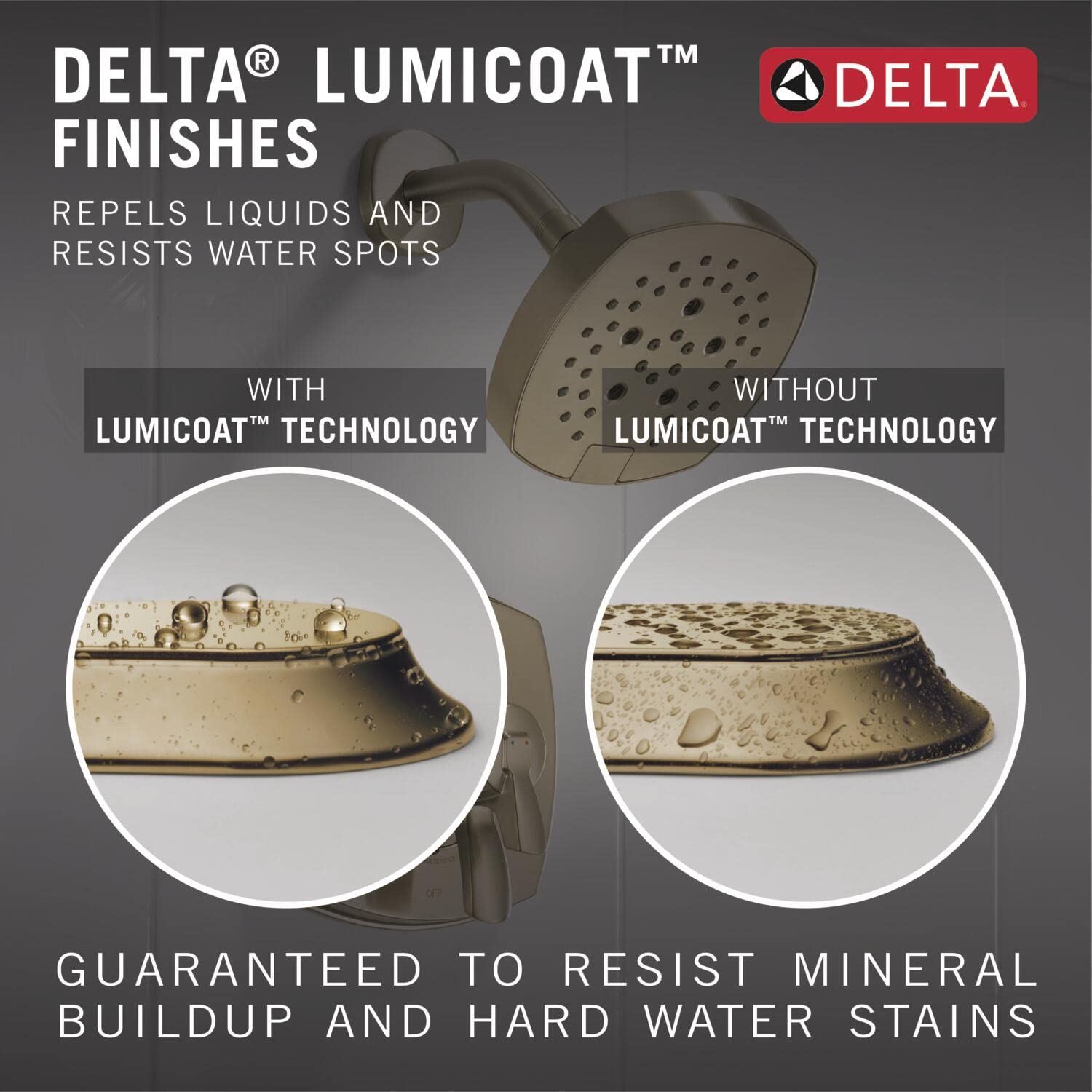Delta -faucet 52484-CZ-PR Universal Showering Components Showerhead, Lumicoat Champagne Bronze