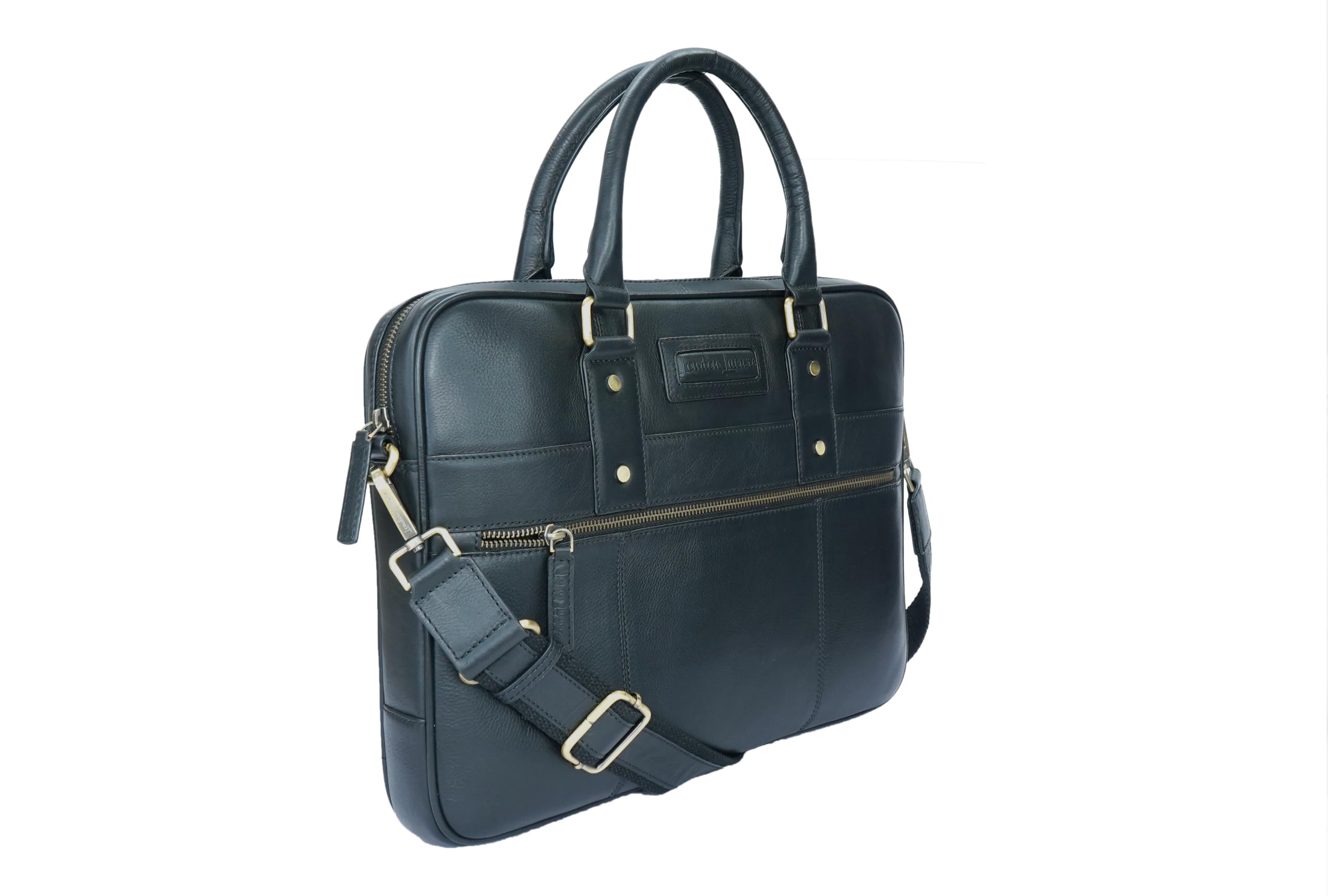 16 Inch Classic Leather Slim briefcases | Laptop Messenger Bags | for Men and Women | Best Office Satchel Bag