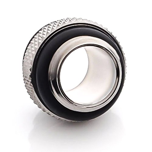 Bitspower G1/4" 5mm Male to Male Fitting, Black Sparkle, 4-Pack