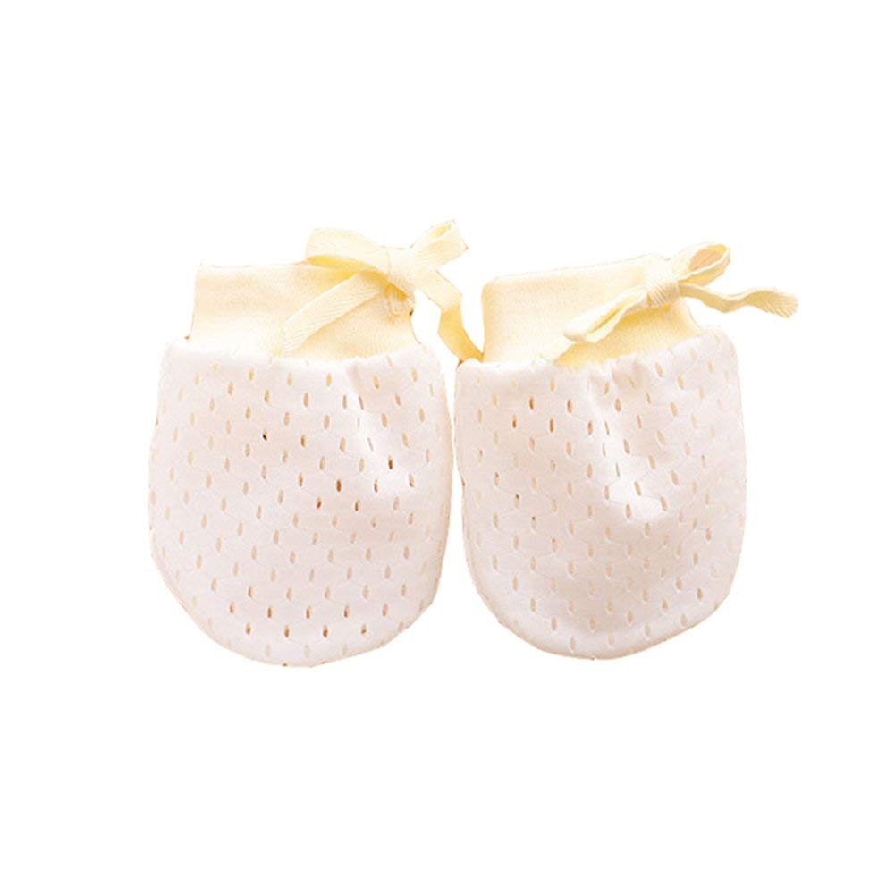 Aijian Pack of 6 Baby Mesh Gloves Cotton No Scratch Mittens for Unisex (3Colors/0-6Months)
