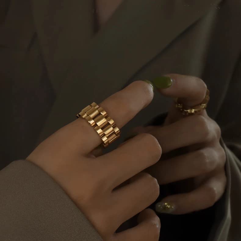 18K Gold Plated Watch Band Style Ring (7)