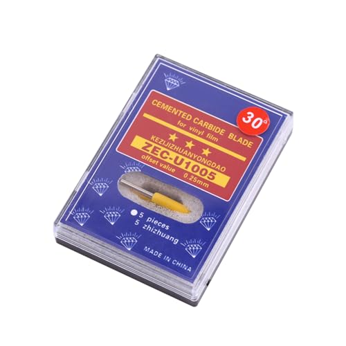 10pcs Cemented Carbide Blade for Cutting with 30 deg, 45 deg, 60 deg, Made from high hardness material, Standard blades for color adhesive media, Best performance with high,