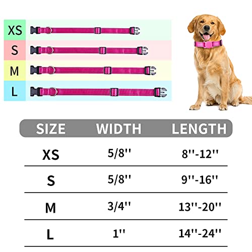 AirTag Dog Collar for Small Medium Large Dogs, Animire Soft Neoprene Padded Pet Cat Collar, Nylon Puppy Collar with Silicone Air Tag Case Holder Accessories, 9''-16'' Neck