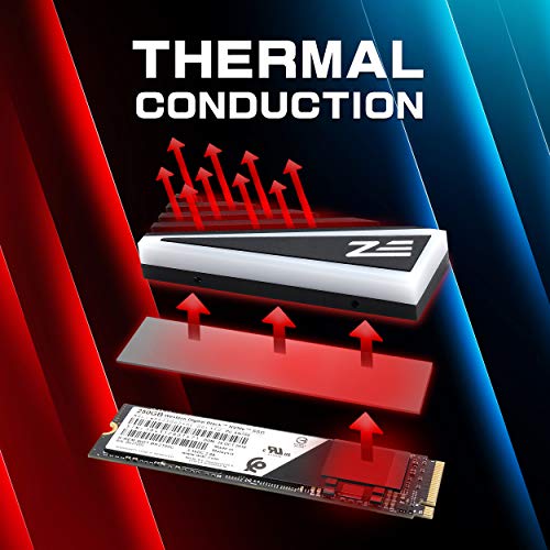 EZDIY-FAB NVME M.2 Aluminum Heatsink 5V 3 Pin ARGB Cooler for 2280 M2 SSD Heat Sink Tri-Cool with Silicone Thermal Pad