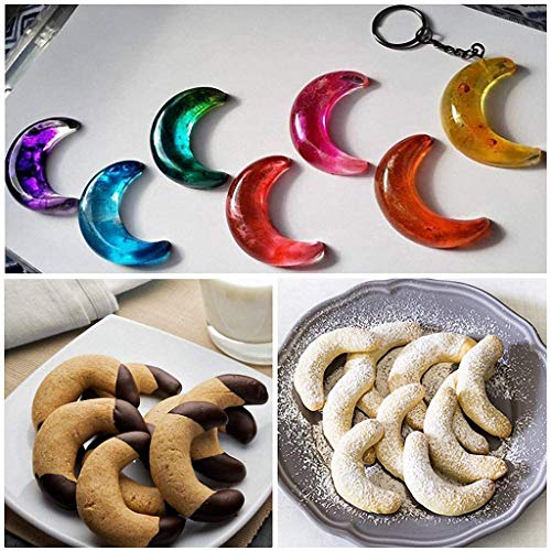 2Pcs Silicone Ice Cube Tray Mold Moon Chocolate Moulds Baking Tool Ice Making Mold for Kids Party Soap Mold Jewelry Kit