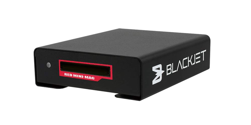 Blackjet VX-1R is a RED Mini-MAG Reader That's USB 3.2 Gen 2 (RED Approved). It has Read speeds of 525 MB/s. It's a Designed for Professional DIT for The Video, Broadcasting, and Cinema Market.
