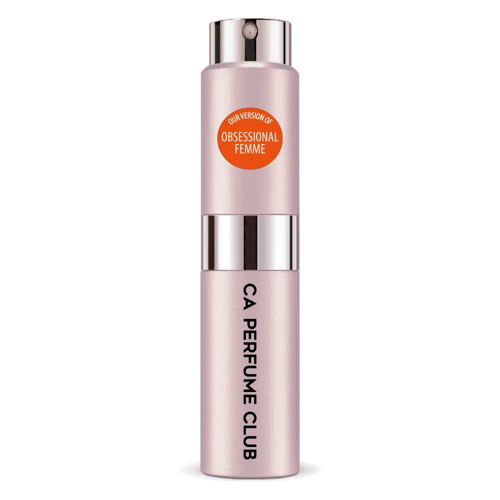 CA Perfume Impression of Calvin K. Obsessional Femme For Women Replica Version Fragrance Dupes Concentrated Long Lasting Eau de Parfum Spray Refillable Atomizer Bottle 0.27 Fl Oz/8ml-X1