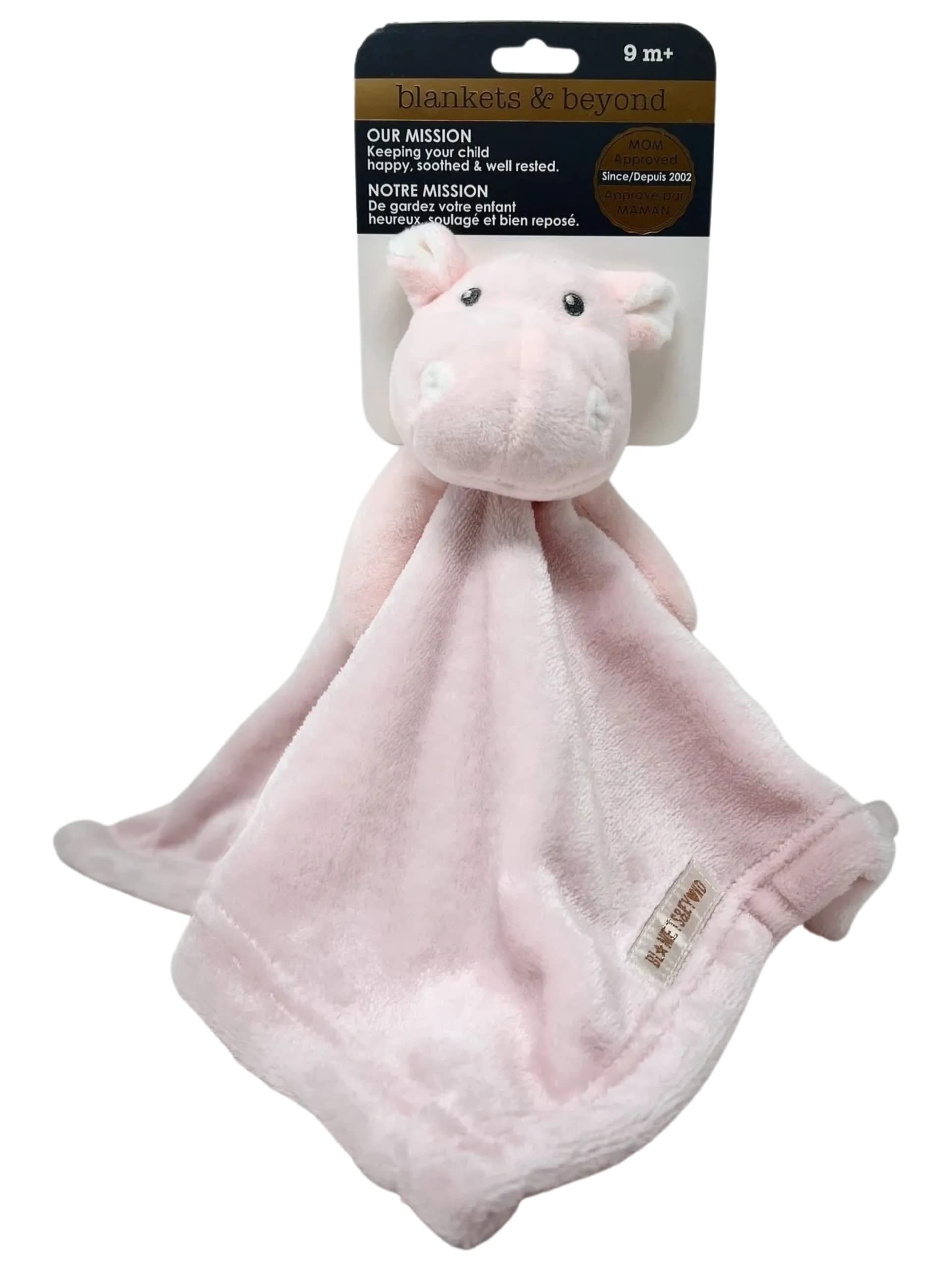 Blankets and Beyond Pink Hippo Security Blanket