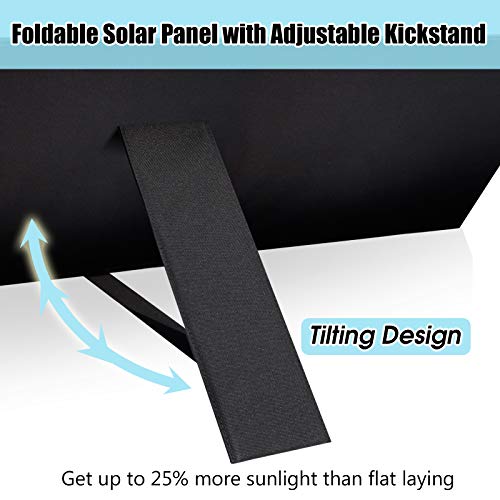 120W Portable Solar Panel with 45W USB-C PD, Parallel Cable, Kickstand, Foldable Solar Panel Charger Waterproof for Jackery Explorer/Flashfish/BALDR/Goal Zero/Anker Power Station