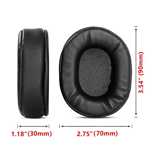 Upgraded Protein Leather Ear Pads Cups Cushions Replacement Compatible with Sennheiser HD 4.40 HD 4.50 HD 4.40BT HD 4.50 BT HD 4.50 SE Headphones (Black Protein Leather)