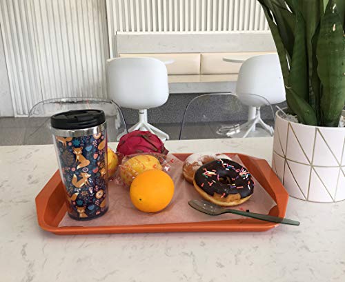 NVJUI JUFOPL Fox Flower Travel Coffee Mug for Men Women, With Flip Lid, Stainless Steel, Water Bottle Cup 15 oz