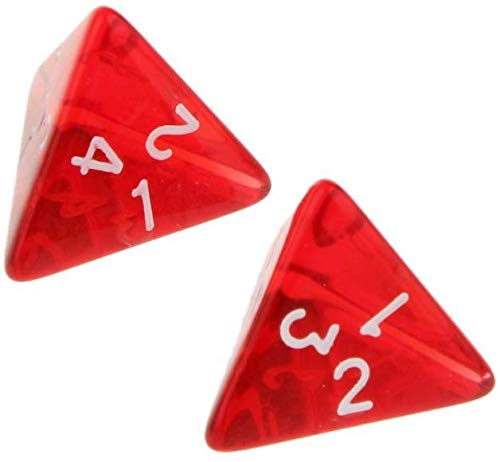 25 Pieces D4 Dice Cone Clear Transparent 4-Sided Dice Set Fit for Party Board Game Toys Dice