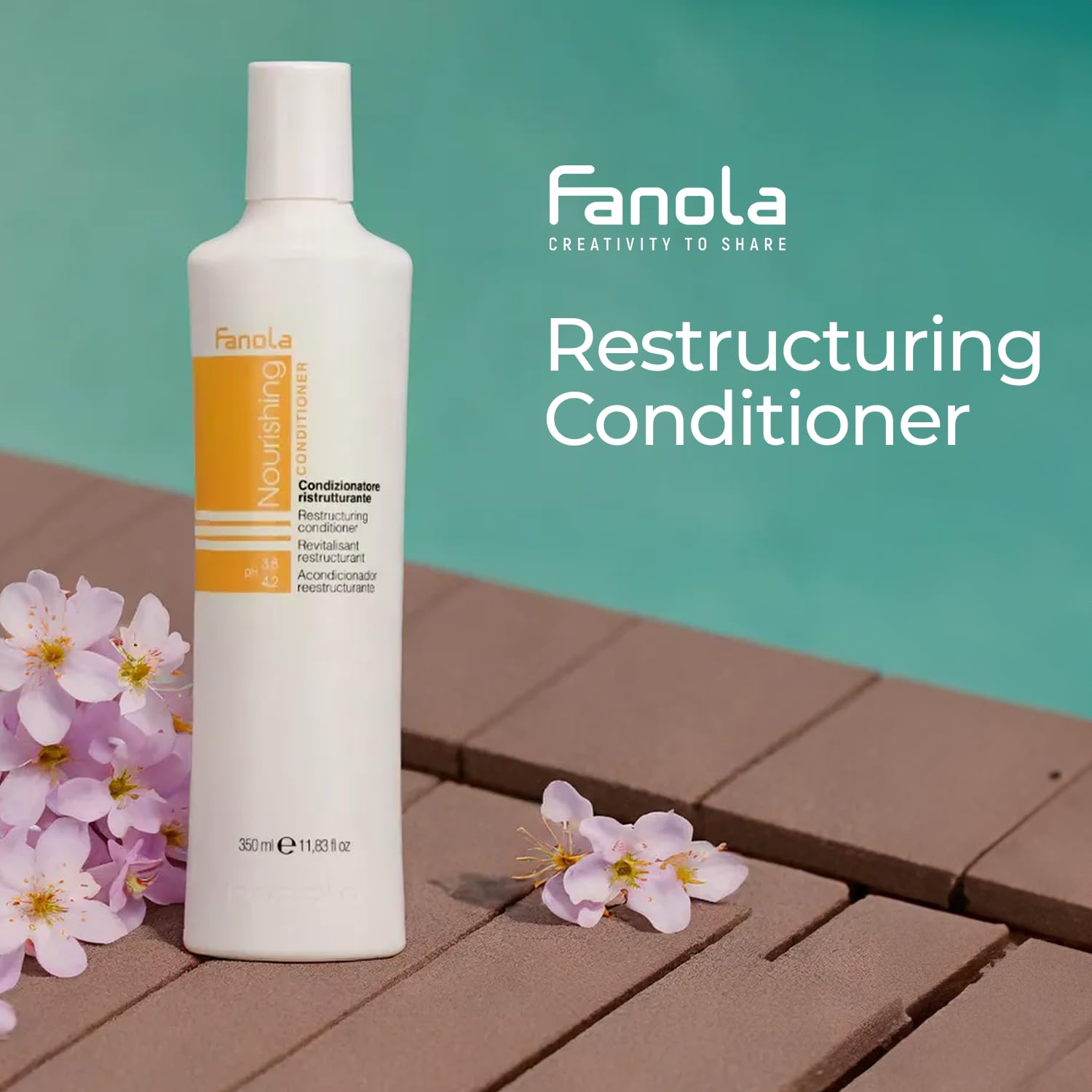Fanola Nutri Care Restructuring Conditioner 11.8 oz - Deep Protein Conditioner for Dry, Damaged, or Chemically Treated Hair - Hydrating & Moisturizing Conditioning Formula for Soft and Silky Hair