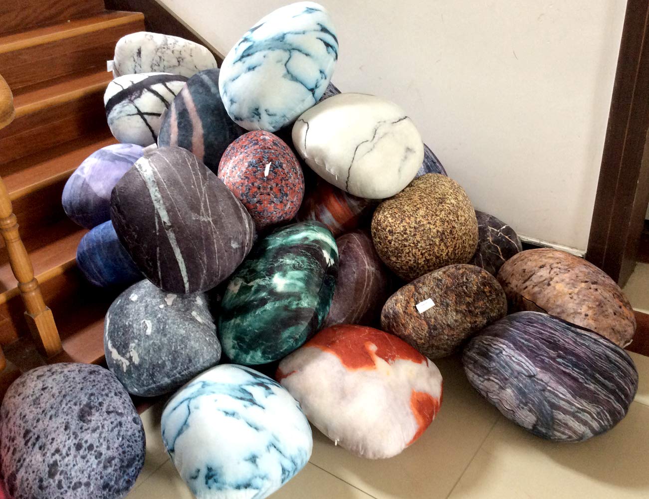 Qupace 10 Pieces Set 15x15in Large Rock Pillows Cover for Kids Gaming Room Decoration Pillows Case for Bedroom Nursery Cushion Cover Christmas Tree Decoration Pillows Covers