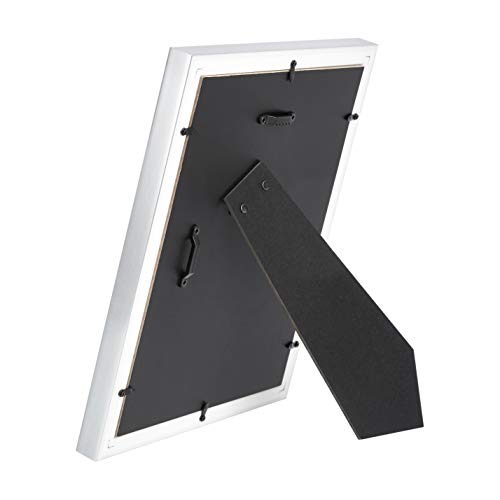 Amazon Basics Rectangular Photo Picture Frame, 8" x 10", Pack of 2, Nickel