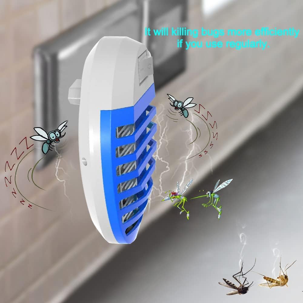 4 Pack Mosquito Trap, Electronic Mosquito Zapper, Plug in Bug Zapper Indoor, Gnat Traps with LED Light, Use for Flying Insect Mosquito
