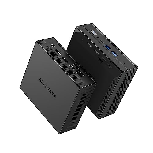 ALLIWAVA GX55 Mini PC Intel 11th Gen N5105(Up to 2.9GHz) Intel UHD Graphics Mini Office Computer,8GB RAM DDR4 256GB NVMe SSD Windows 11 Pro Micro Desktop pc,2xHDMI and USB-C Triple 4K@60Hz Outputs