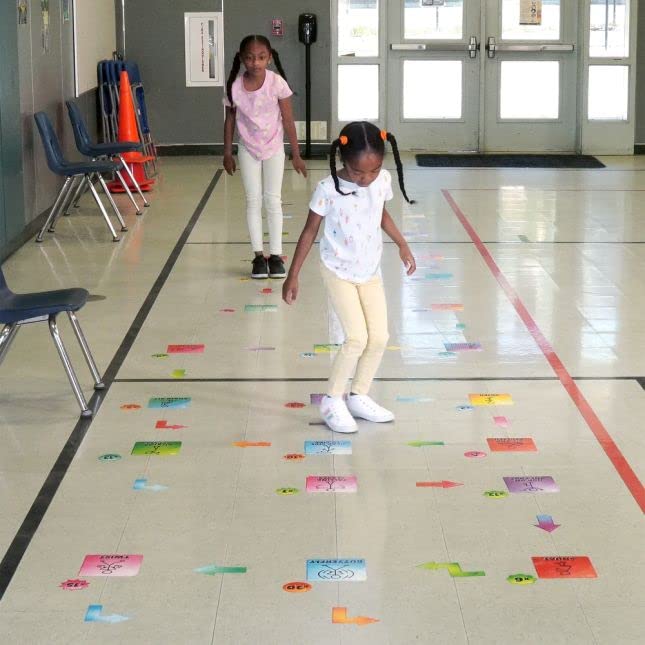 EZ Stick Sensory Path for Hallways β 98 Decals for Floors, Get Moving