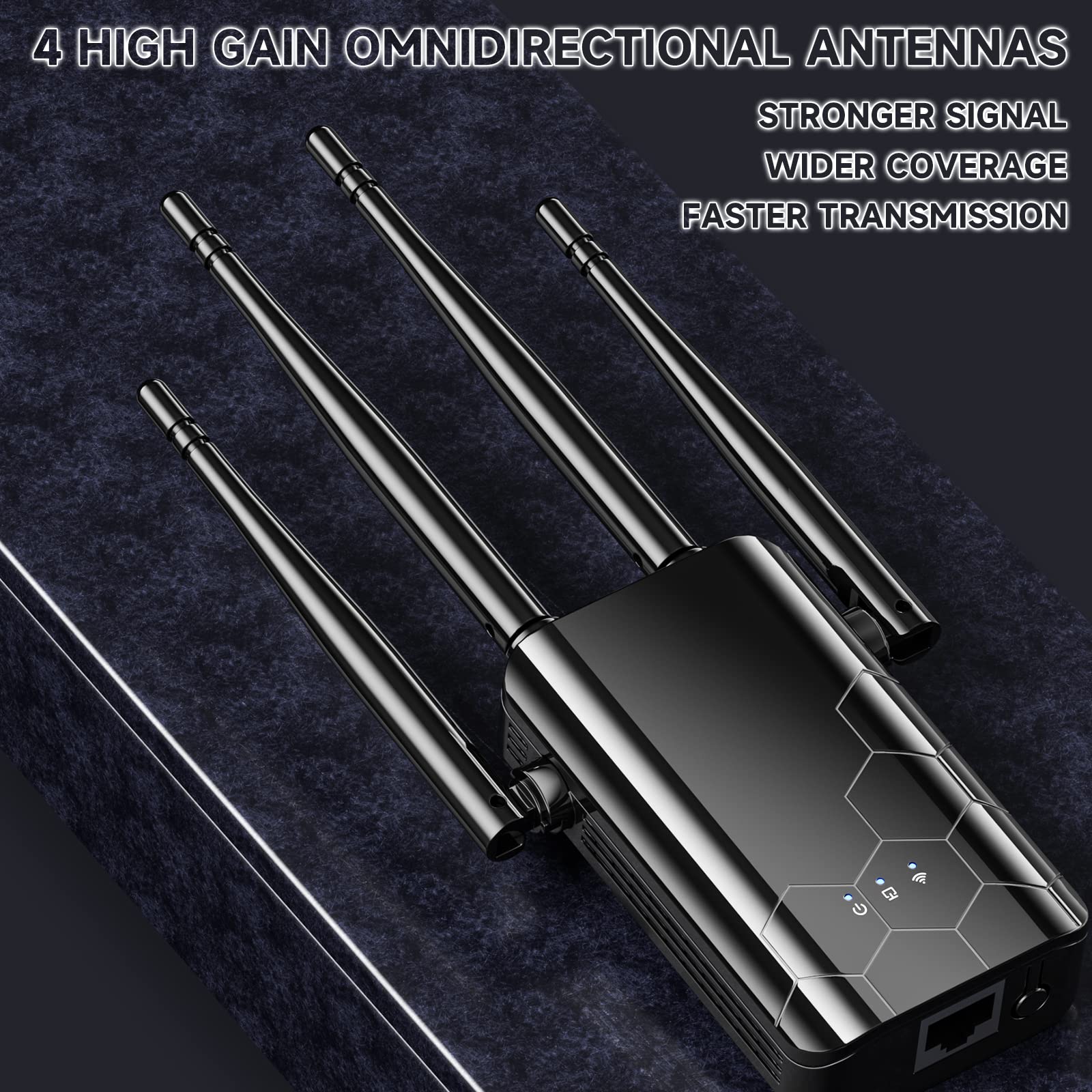 2023 WiFi Extender WiFi Booster, Long Range WiFi Extenders Signal Booster for Home, Internet Repeater Amplifier with Ethernet Port for Devices, Such as Laptops, Tablets, IP Camera