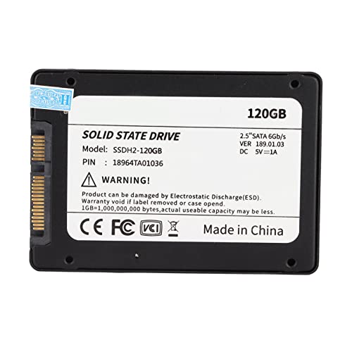 2.5in SSD, Internal SSD Compact Portable DC 5V 0.95A 1500G Shock Resistance for PC for Laptop for Desktop Computer(#1)