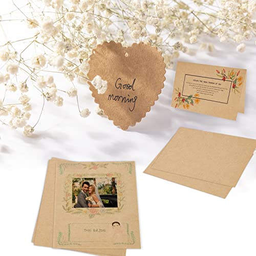 Brown Craft Cardstock 5x7 Blank Cards,Goefun 100 Pack 80lb Cover Card Stock for Invitations, Business, Greeting Cards, DIY Card Making