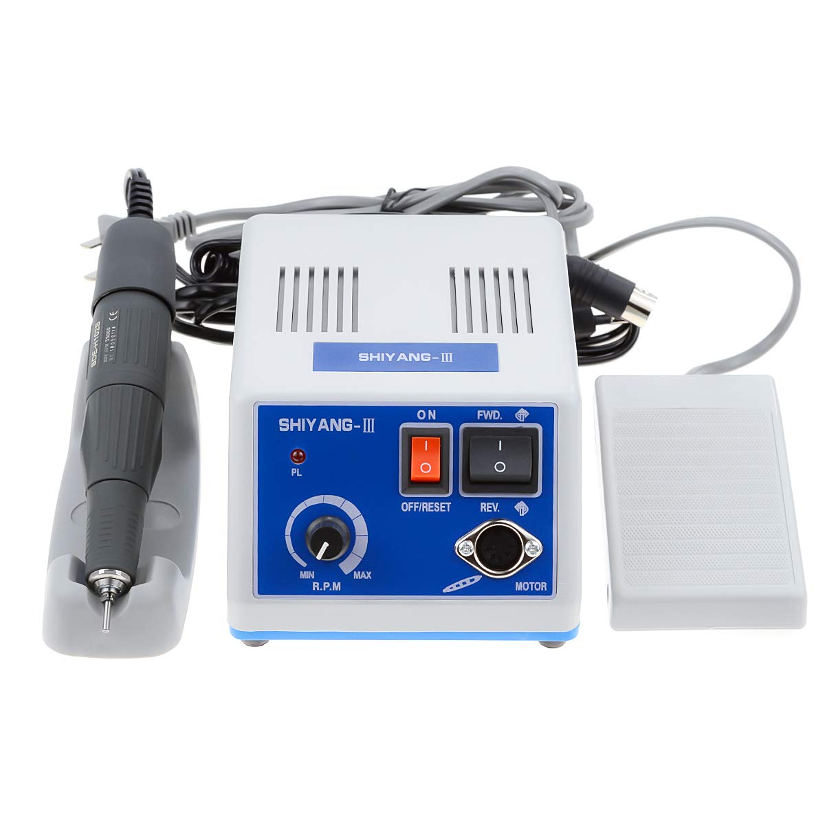 35000 RPM Lab Polishing Micro Motor SHIYANG-III Electric Micromotor Nail Art Polisher (+SDE-H102S)