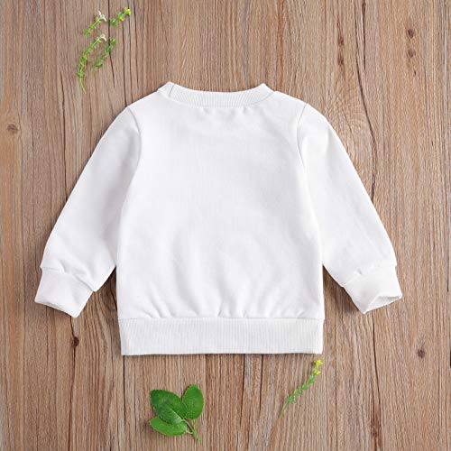 Infant Toddler Baby Girls Love Printed Pullover Sweatshirt Long Sleeve Casual Sweater Top Valentine's Day Clothes (Love Printed, 1-2T)